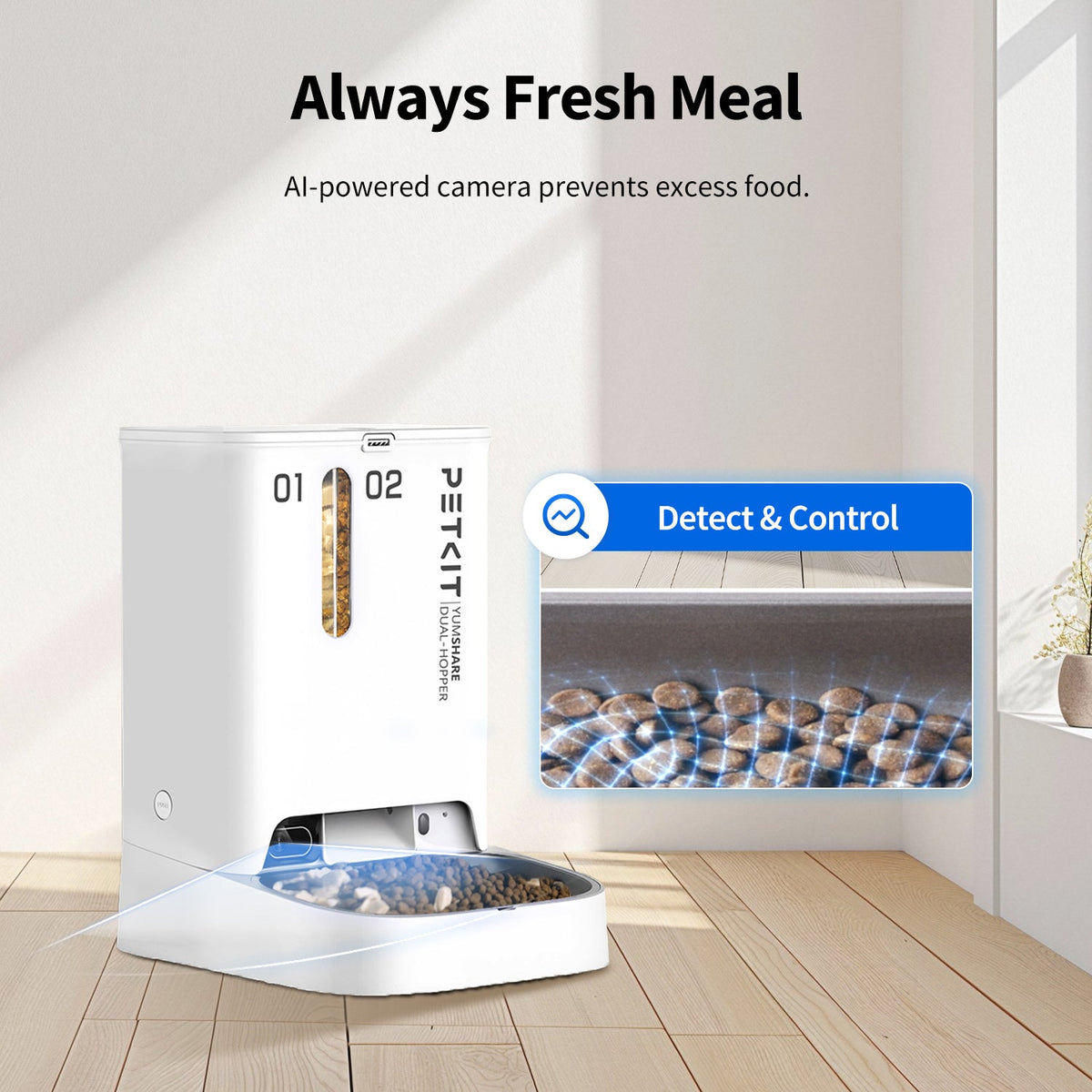 YumShare Dual-Hopper Automatic Feeder with Camera – Smart Pet Feeding
