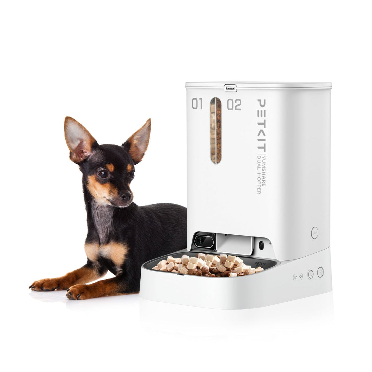 YumShare Dual-Hopper Automatic Feeder with Camera – Smart Pet Feeding